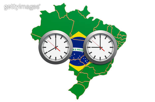 Time Zones in Brazil concept. 3D rendering (1163752078) 일러스트, 무료 일러스트 ...
