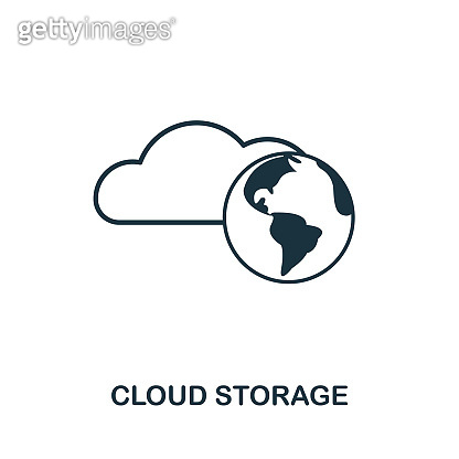 Cloud Storage icon outline style. Simple glyph from icons collection. Line Cloud Storage icon ...