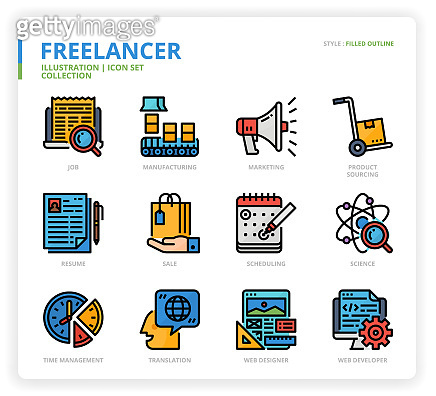 Freelance icon set 이미지 (1168375456) - 게티이미지뱅크