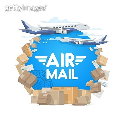 Air mail and shipping, parcels and letters 이미지 (1186248324) - 게티이미지뱅크