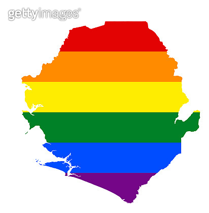 LGBT flag map. Vector rainbow map of LGBT (lesbian, gay, bisexual, and transgender) pride flag ...