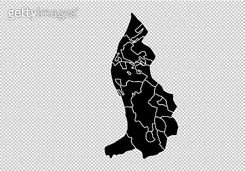 liechtenstein map - High detailed Black map with counties/regions ...