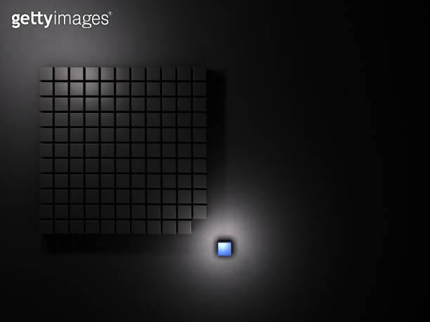 An abstract representing expulsion. Dark background. 3D illustration ...