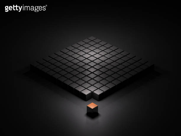 An abstract representing expulsion. Dark background. 3D illustration ...
