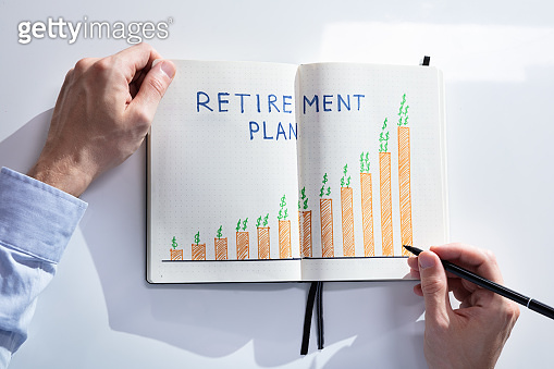 Human Hand Drawing Retirement Plan Growth Concept 이미지 (1146964960) - 게티 ...