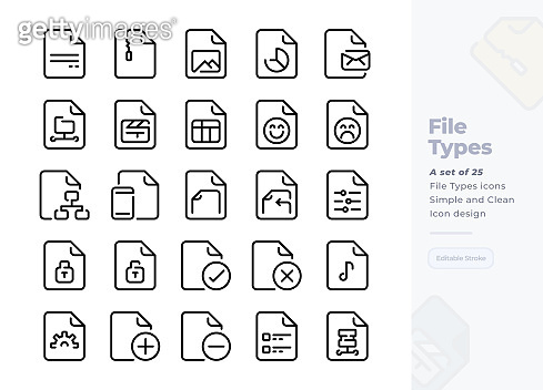 Simple Set of File and document .Vector Icons. Editable Stroke. 48x48 Pixel Perfect 이미지 ...