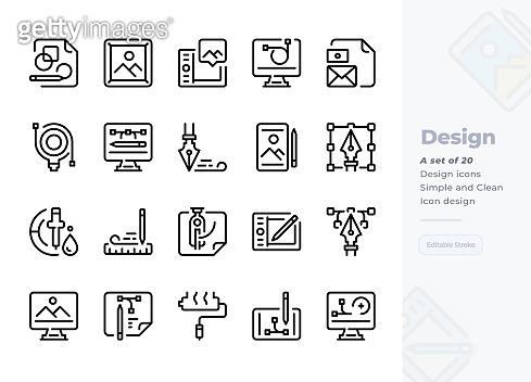 Simple Set of Art and Design.Vector Icons. Editable Stroke. 48x48 Pixel Perfect 이미지 (1138735000 ...