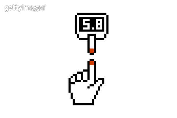 Blood glucose meter measuring sugar test control device. Electronic ...