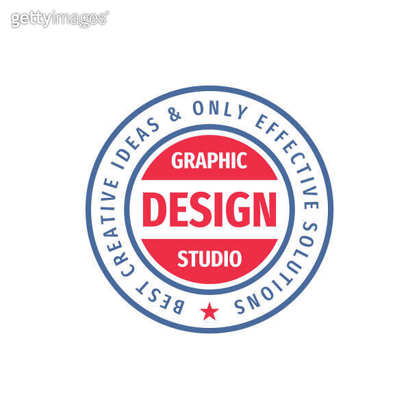 Graphic design studio - concept badge. Circle vector badge. Best ...