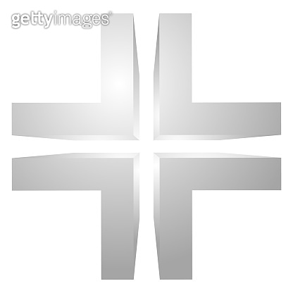 Generic 3d cross icon, double cross design element. 이미지 (1126908020 ...