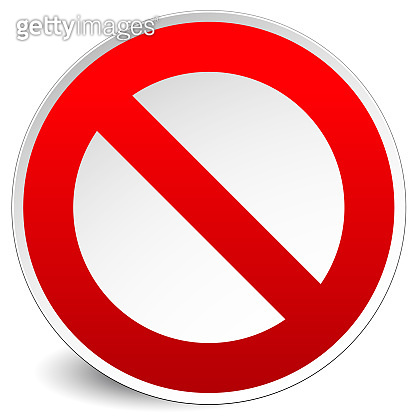 Prohibition, restriction sign vector for limit, stop, disallowed themes ...