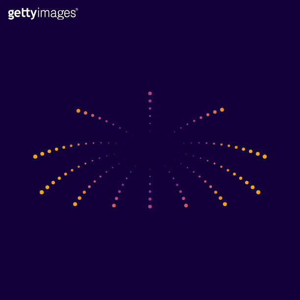 Modern Abstract Halftone Dots Firework Spark Light Beam Design Template ...