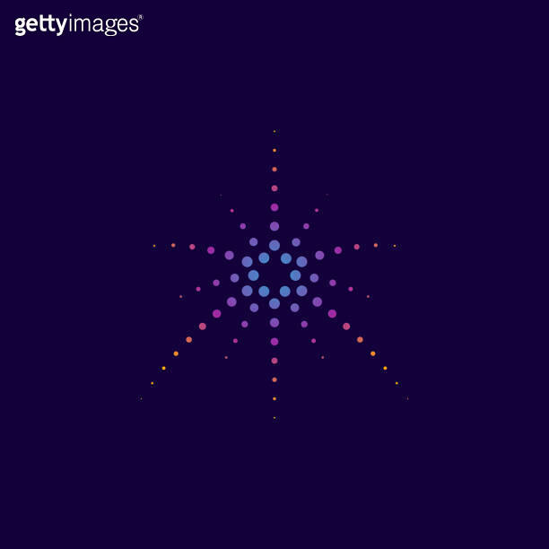 Modern Abstract Halftone Dots Firework Spark Light Beam Design Template ...