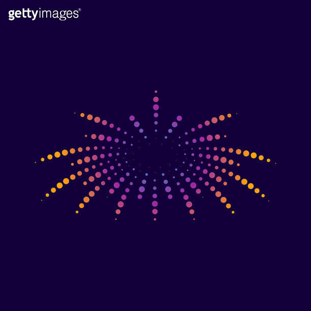 Modern Abstract Halftone Dots Firework Spark Light Beam Design Template ...