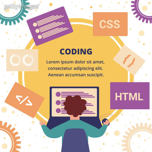Man Programmer Designer Project Css Html Coding (1170255793) - 게티이미지뱅크