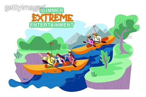Banner Summer Extreme Entertainment, Cartoon. 이미지 (1155606449) - 게티이미지뱅크