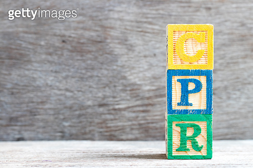 Color letter block in word CPR (abbreviation of Cardiopulmonary ...