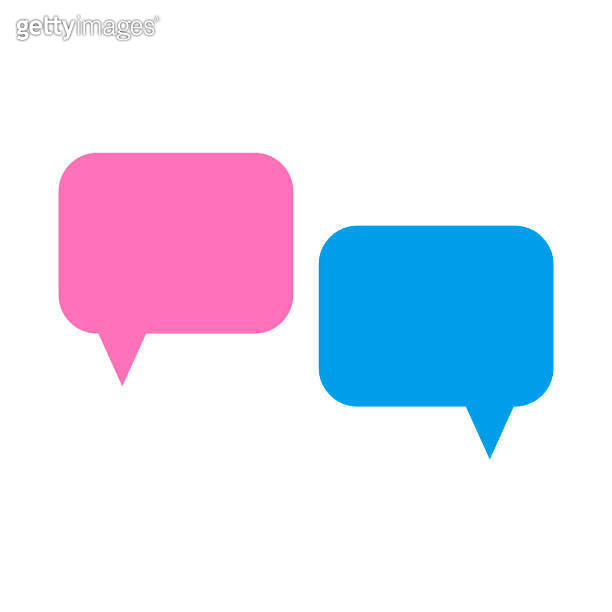 Chat vector icon.Gender chat icon. Speech bubbles. Comments. Dialogue ...