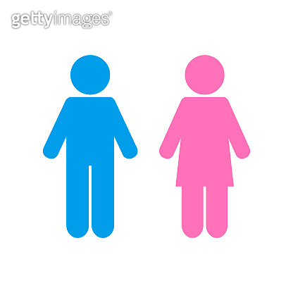 Man, woman vector icon. Gender icon. Two people. Group of humans sign ...