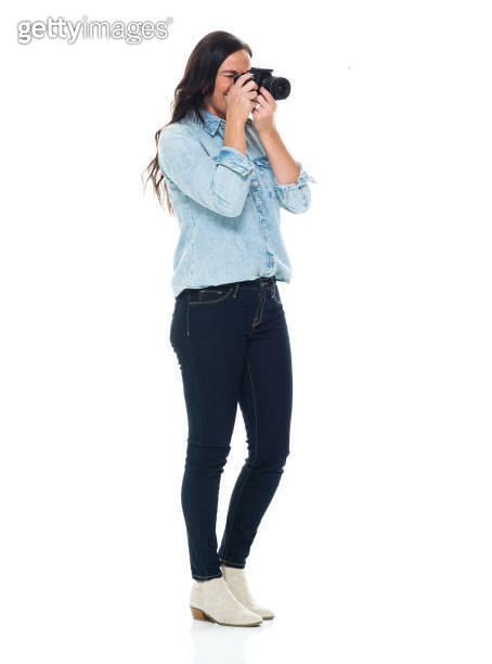 Full length / side view / profile view / one person of adult beautiful ...