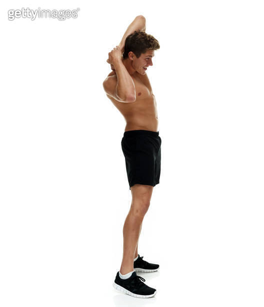 Full length / one man only / one person / side view / profile view ...