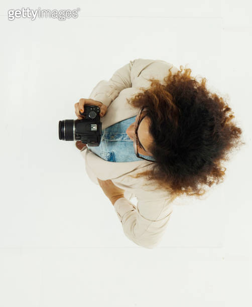 Full length / one person / directly above view of 30-39 years old adult ...