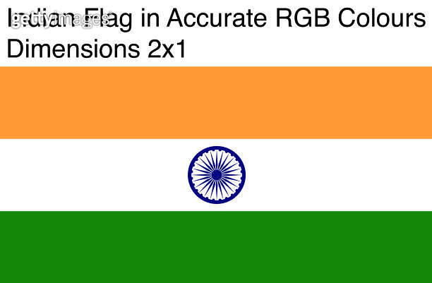 Indian Flag in Accurate RGB Colors (Dimensions 2x1) (1157479465) 일러스트 ...