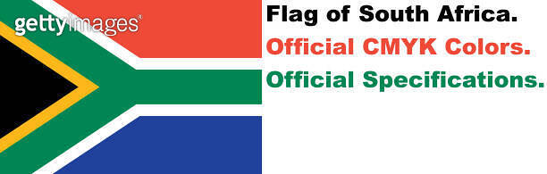 South African Flag in Official CMYK Colors and Official Specifications ...