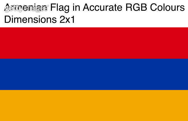 Armenian Flag in Accurate RGB Colors (Dimensions 2x1) 이미지 (1157073630 ...