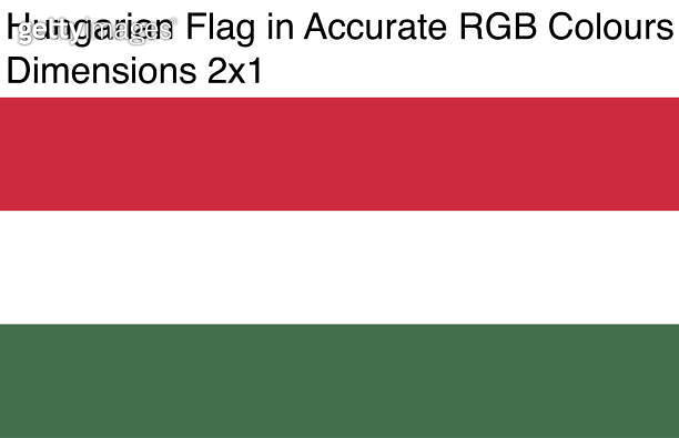 Hungarian Flag in Accurate RGB Colors (Dimensions 2x1) 이미지 (1157479971 ...