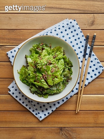 Korean food Lettuce with soy sauce, Korean salad 이미지 (1155093552) - 게티이미지뱅크