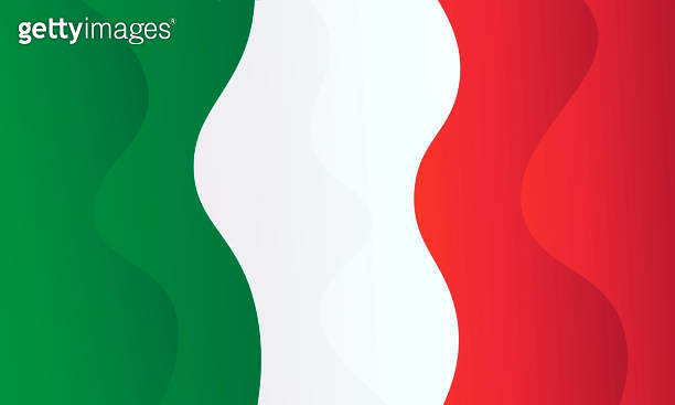 Italy flag icon vector design. Abstract liquid gradient background ...