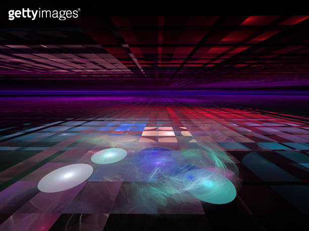 Abstract shiny dance floor in perspective - Club 3d illustration. 이미지 ...