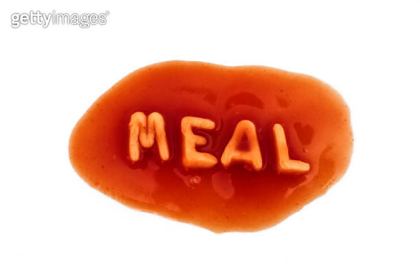 The word 'Meal' spelt out using alphabet pasta shapes 이미지 (1151800946 ...
