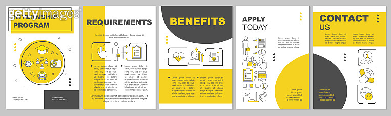 Internship program brochure template layout 이미지 (1188719116) - 게티이미지뱅크