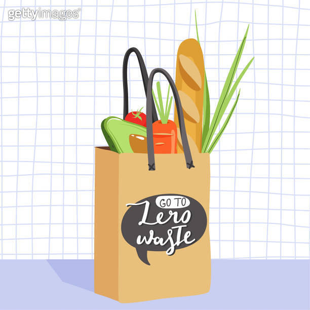 Zero waste concept. Eco bag with vegetables for eco friendly living ...