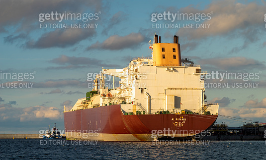 AL RUWAIS, LNG Tanker, sailing under the flag of [BS] Bahamas, during ...