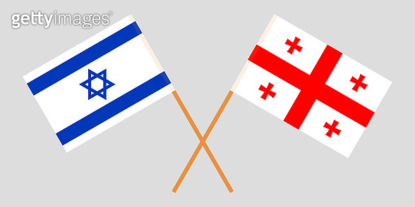 Georgia and Israel. Crossed Georgian and Israeli flags (1163726606 ...