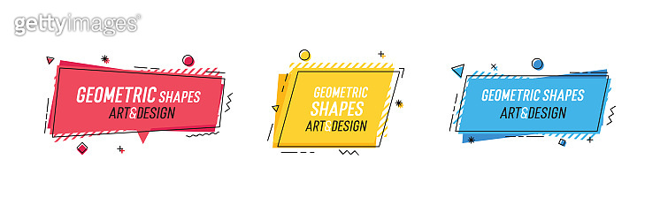 Geometric shapes with abstract elements and place for text. Vector ...