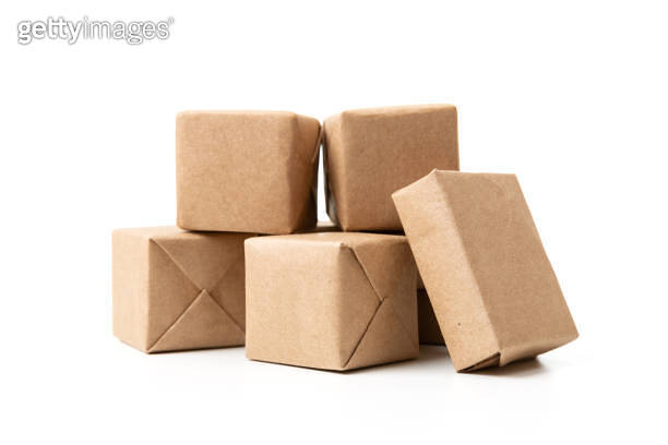 Online shopping and delivery concept. Bunch of express delivery carton ...
