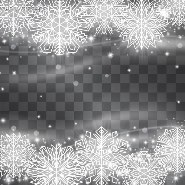 Snowflake lacy frame with gentle windy curves. Winter fairy tale ...