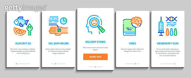 Biohacking Onboarding Elements Icons Set Vector 이미지 (1181623231) - 게티이미지뱅크