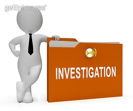 Criminal Investigation File Showing Crime Detection Of Legal Offense 3d ...