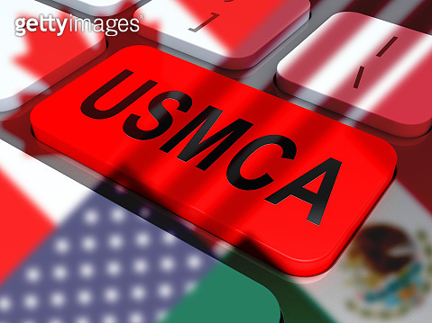 USMCA United States Mexico Canada Agreement Trade - 3d Illustration ...