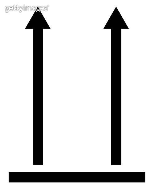 This way up. Top up two arrows shipping packaging sign (1185157203 ...