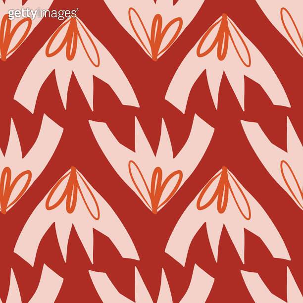 Contemporary seamless background with abstract geometric shapes. Floral ...
