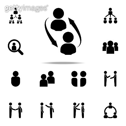 communication between two people icon. Conversation icons universal set ...