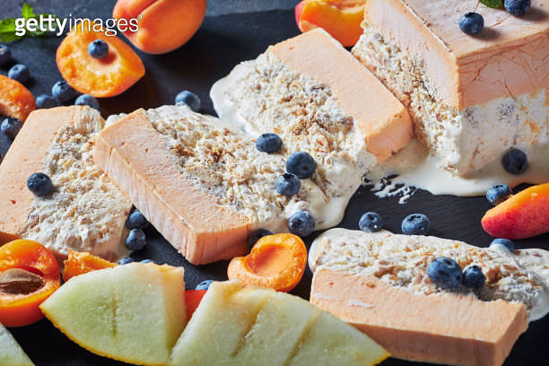 Semifreddo alle Mandorle, Sicilian Almond Semifreddo with apricot and ...