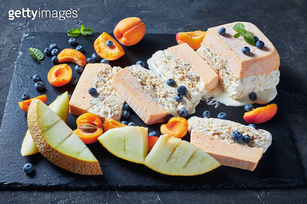 Semifreddo alle Mandorle, Sicilian Almond Semifreddo with apricot and ...