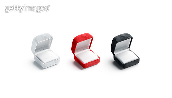 Blank black, white and red opened ring box mockup, 이미지 (1178095367 ...